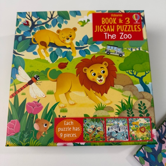 usborne | Toys | Usborne Zoo 3 Jigsaw Puzzles And Book Set Lions ...